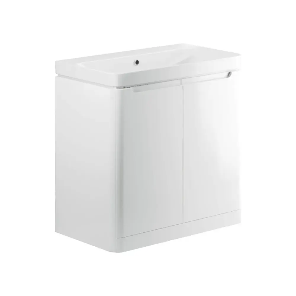 Libras 800 2 Door Floor Standing Basin Unit White Gloss