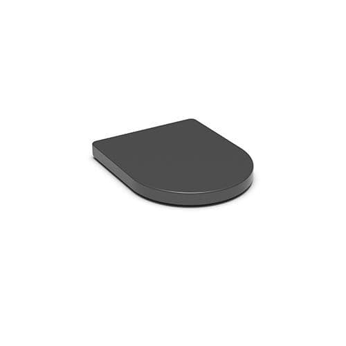Matt Black Rimless Close Coupled Toilet inc Soft Close Seat