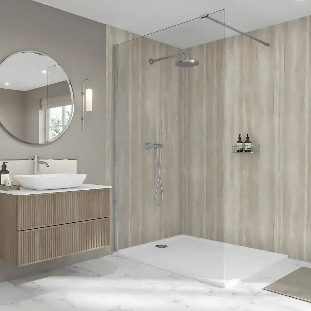 Mermaid Elite Shower Panels - Alpenina Marble