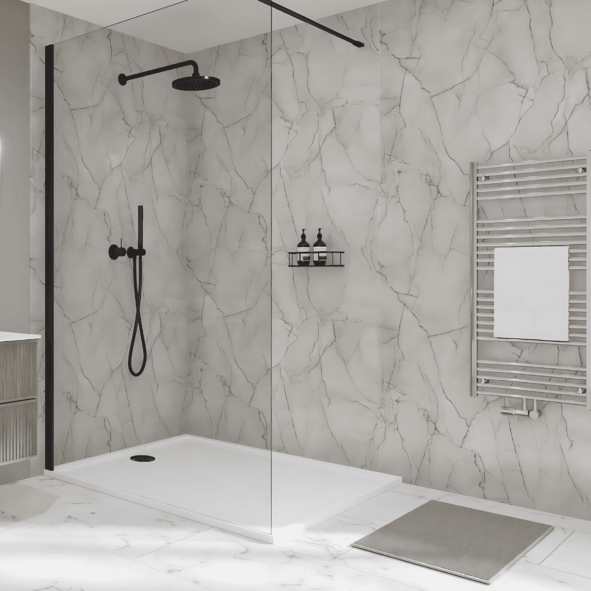 Mermaid Elite Shower Panels - Marmo Puro