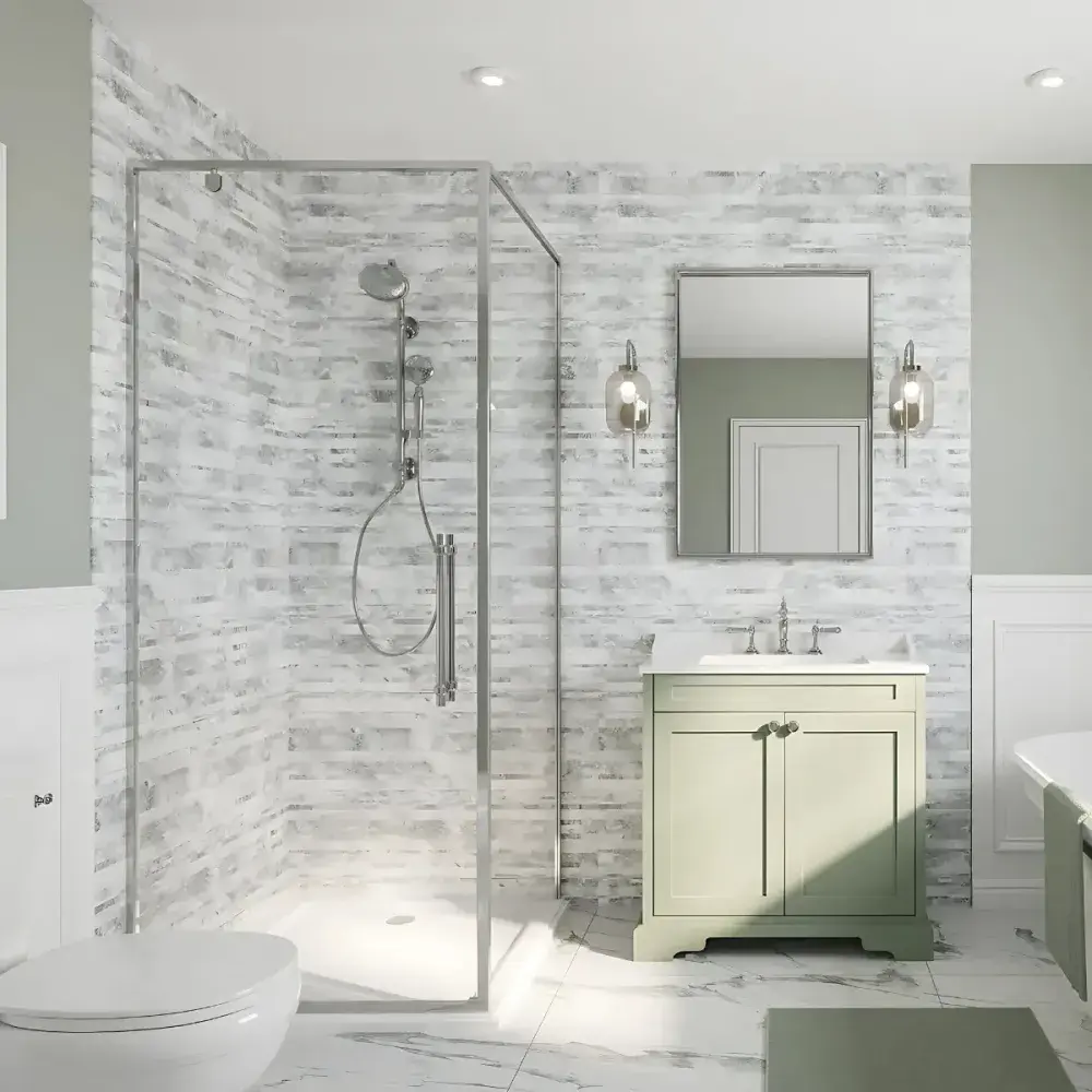 Mermaid Elite Shower Panels - Nuvola Marble