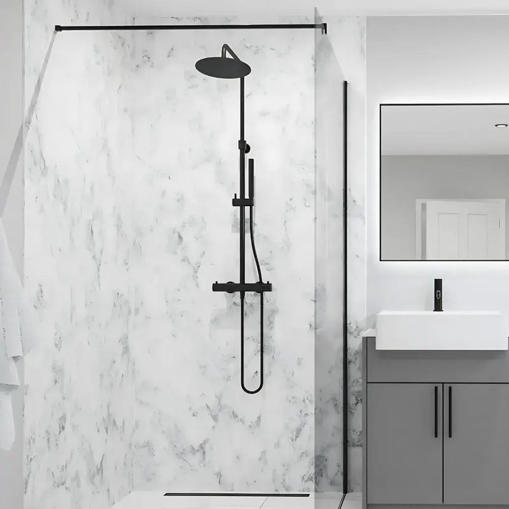 Mermaid Elite Shower Panels - Onyx Nebbiosa