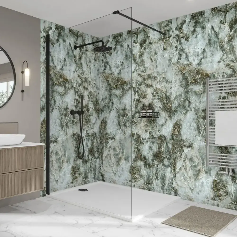 Mermaid Elite Shower Panels - Onyx Verde