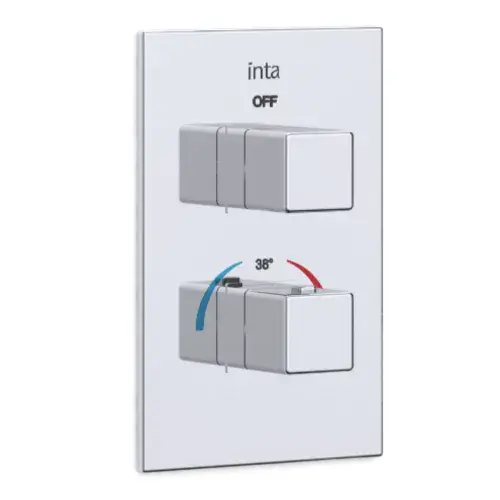 Mio Concealed Dual Outlet Thermostatic Shower with Overhead Soaker and ...