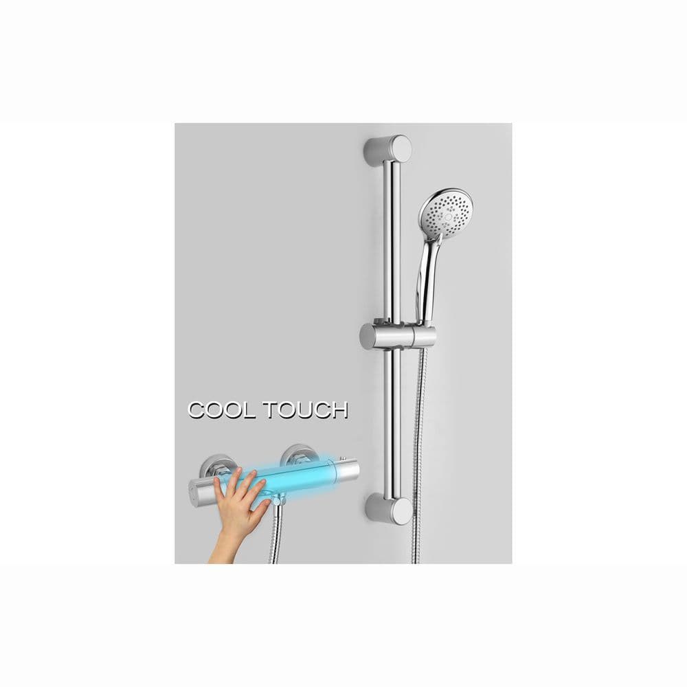 Mizar Cool Touch Thermostatic Bar Mixer Shower Chrome