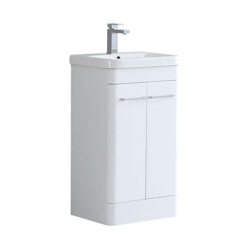 Narvik 1100mm Waterproof L-Shape Suite - White | Basin & Units