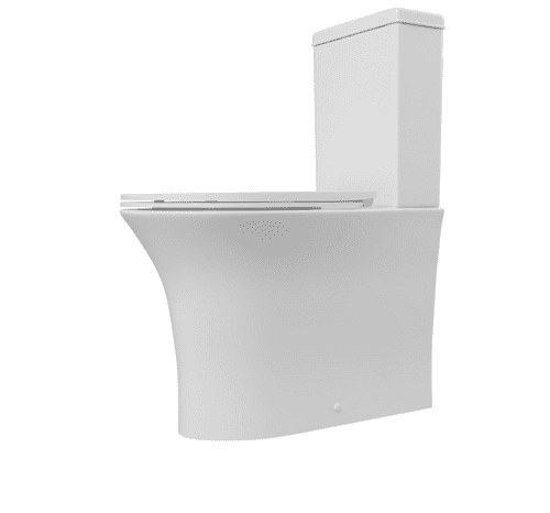 Parum Rimless Close Coupled Toilet with Soft Close Seat Fully Shrouded