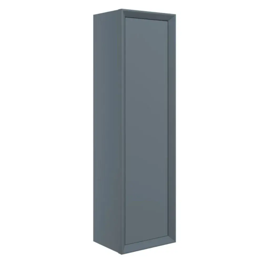 Riser 345mm Wall Hung 1 Door Tall Unit - Matt Storm Blue