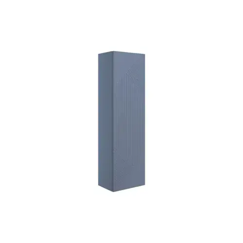 Roseville 350mm Wall Hung 1 Door Tall Unit - Matt Smoke Blue