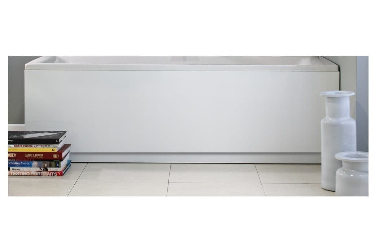 Shower Bath Straight Single Ended with Glass Screen Panel Various Sizes