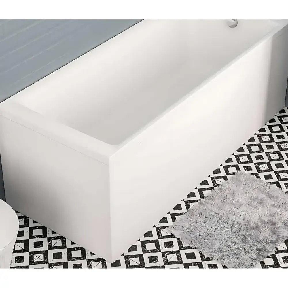 Sleek Matt White Bath Panel - Modern Easy-Clean Finish Versatile ...