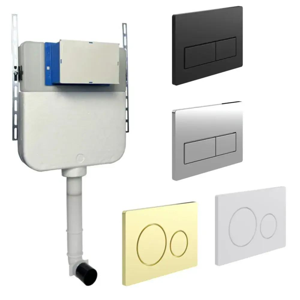 Slim Concealed Cistern with Optional Flush Plates