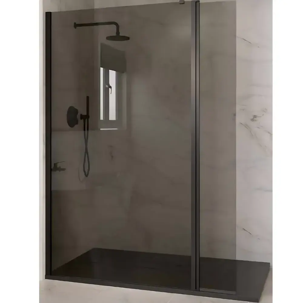 Smoked Walk in Shower Screen 10mm Glass