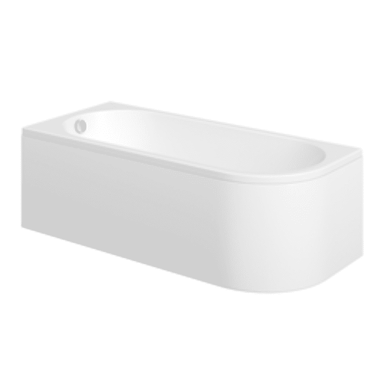 Swept Back To Wall Corner Bath 1500mm x 725mm Left or Right Handed