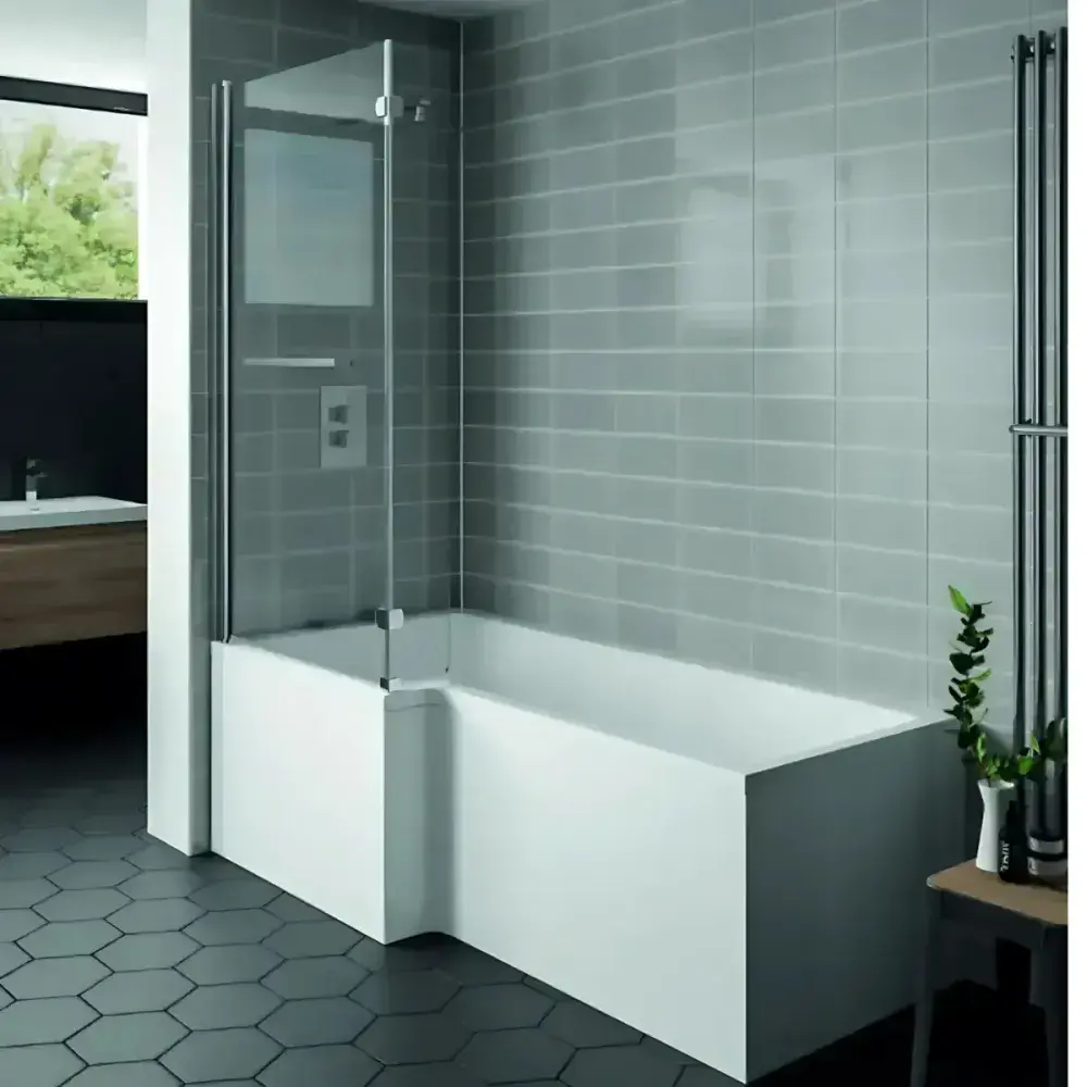Trojan Elite L Shaped Shower Bath Pack - 1675mm x 850mm
