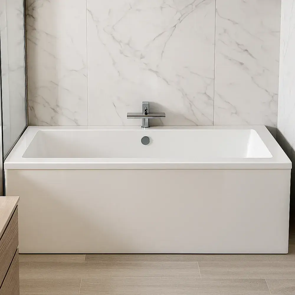 Trojan Solarna Linear Double Ended Bath - Gloss White - Various Size