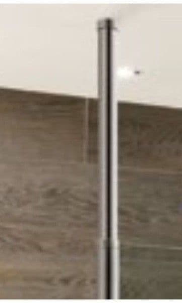 Valliant Round Pole Walk In Wetroom Glass Screen Various Sizes