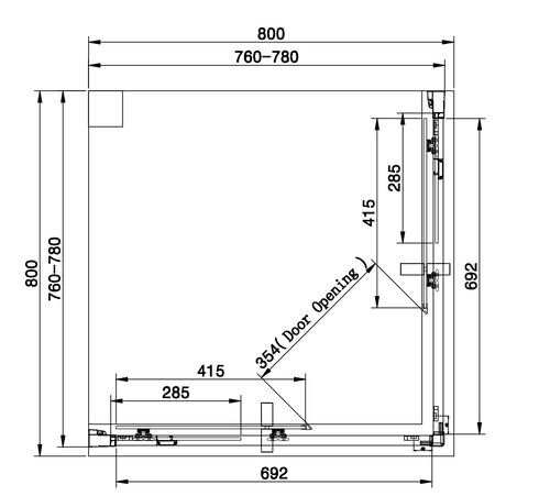 Vantage Matt Black Corner Entry and Offset Corner Entry Shower ...