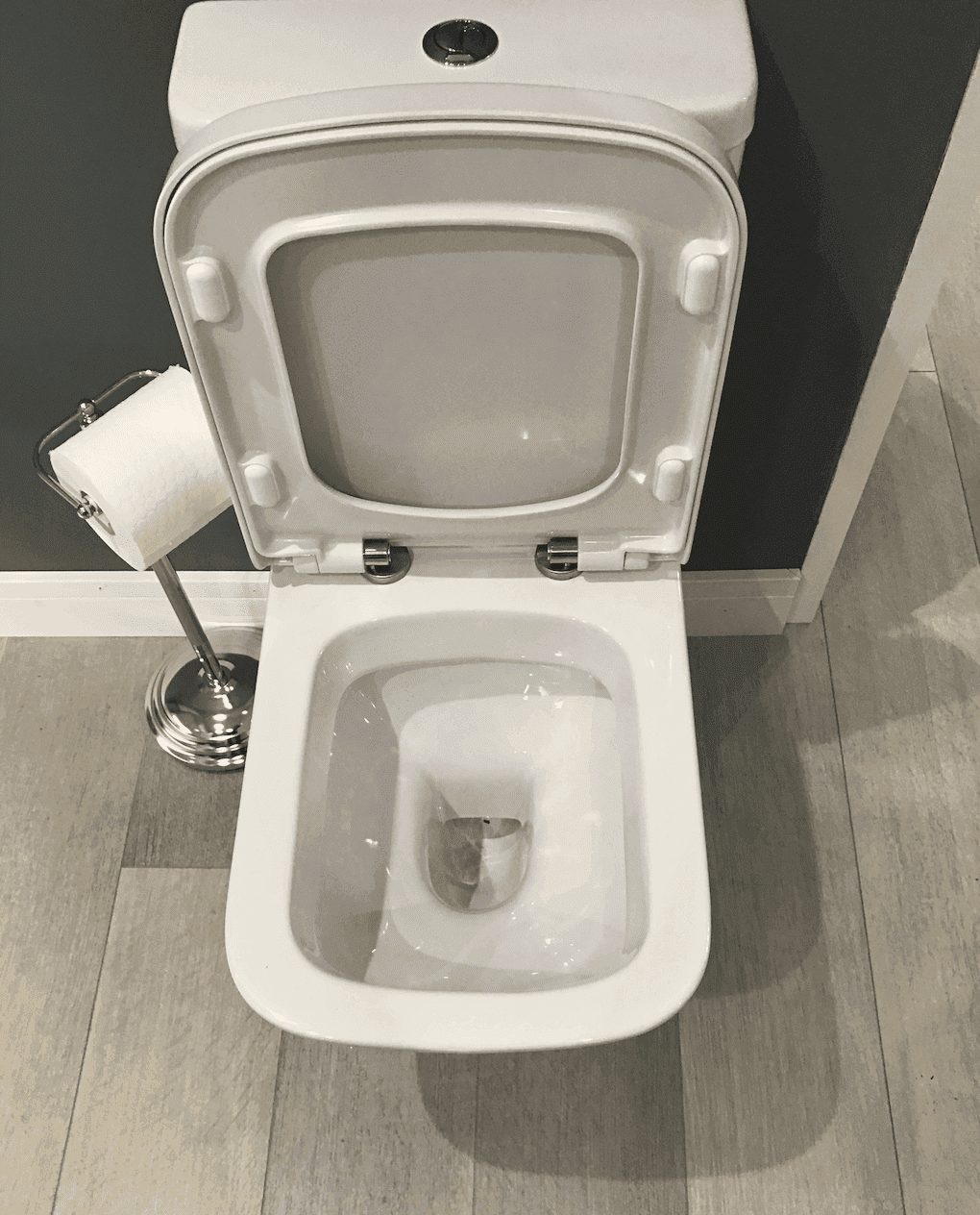 Vegar Rimless Close Coupled Toilet Rimless Open Back Comfort Height