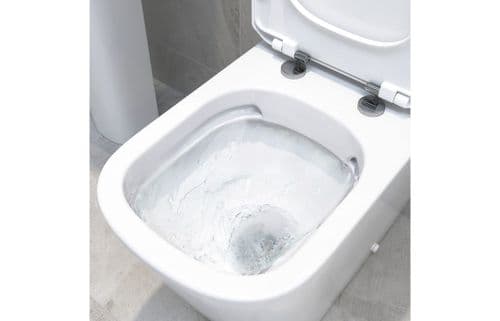 Vegar Rimless Close Coupled Toilet Rimless Short Projection Open Back