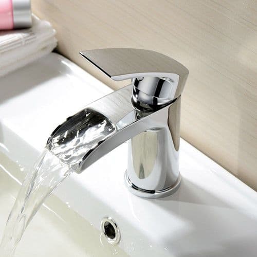 Vespa Chrome Basin Mono Mixer Tap & Slotted Sprung Basin Waste