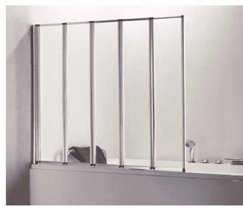 Volente 1000 4 Fold Bath Screen - Silver