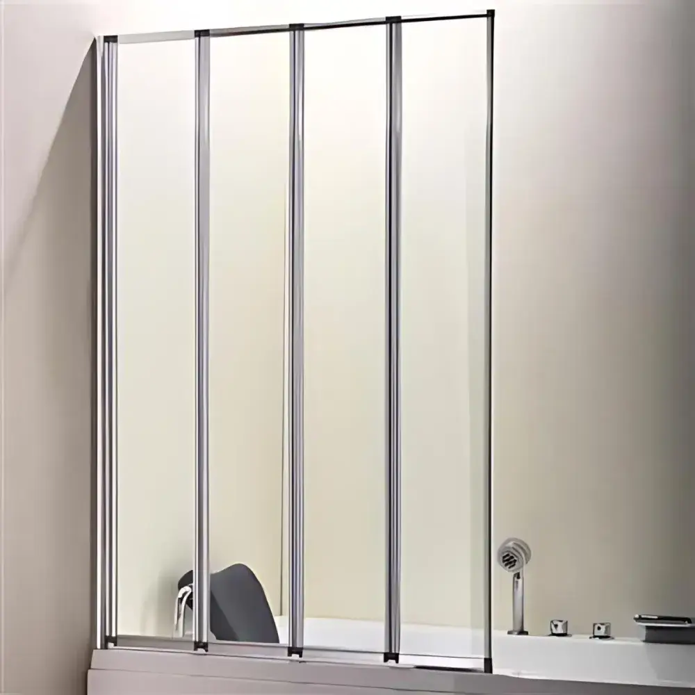 Volente 1000 4 Fold Bath Screen - Silver