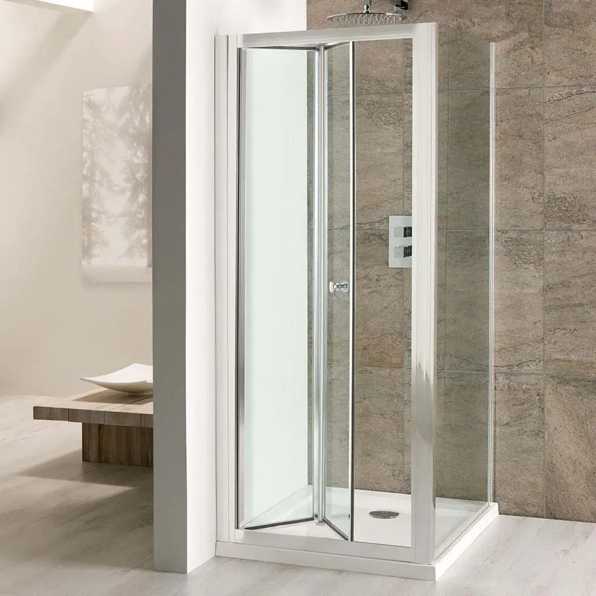 Bathroom Bi Fold Door Unglazed White Internal Bi Fold Door Set,