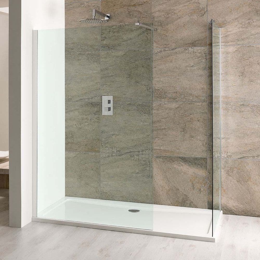 Volente Walk In Shower Screen Various Sizes Easy Clean Optional End Panel