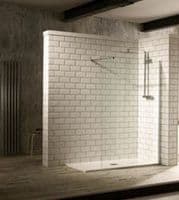 8mm Walk-In Shower Screen | Polished Chrome Profile
