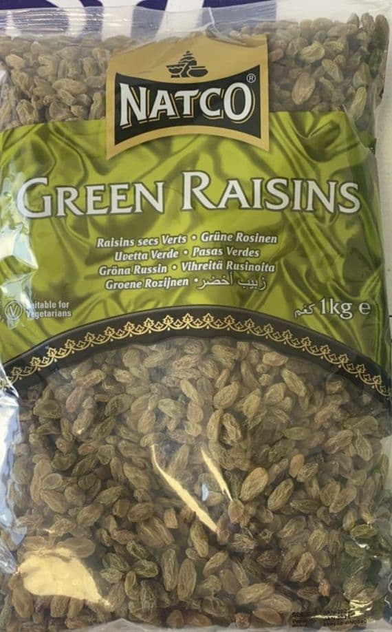 Green Raisins 1KG Natco