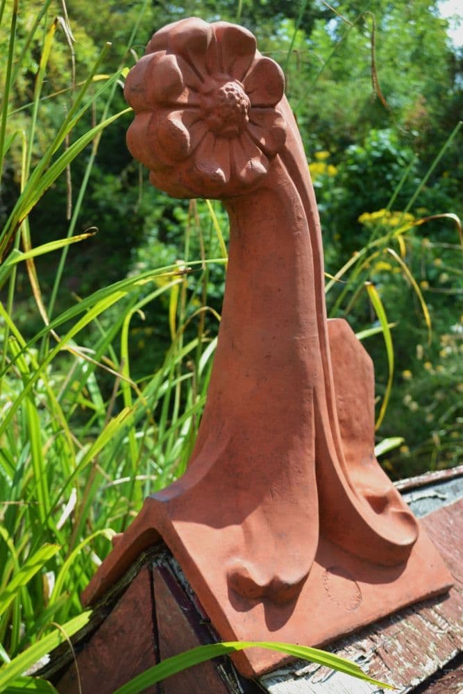 Daisy top Victorian decorative roof finial angled ridge