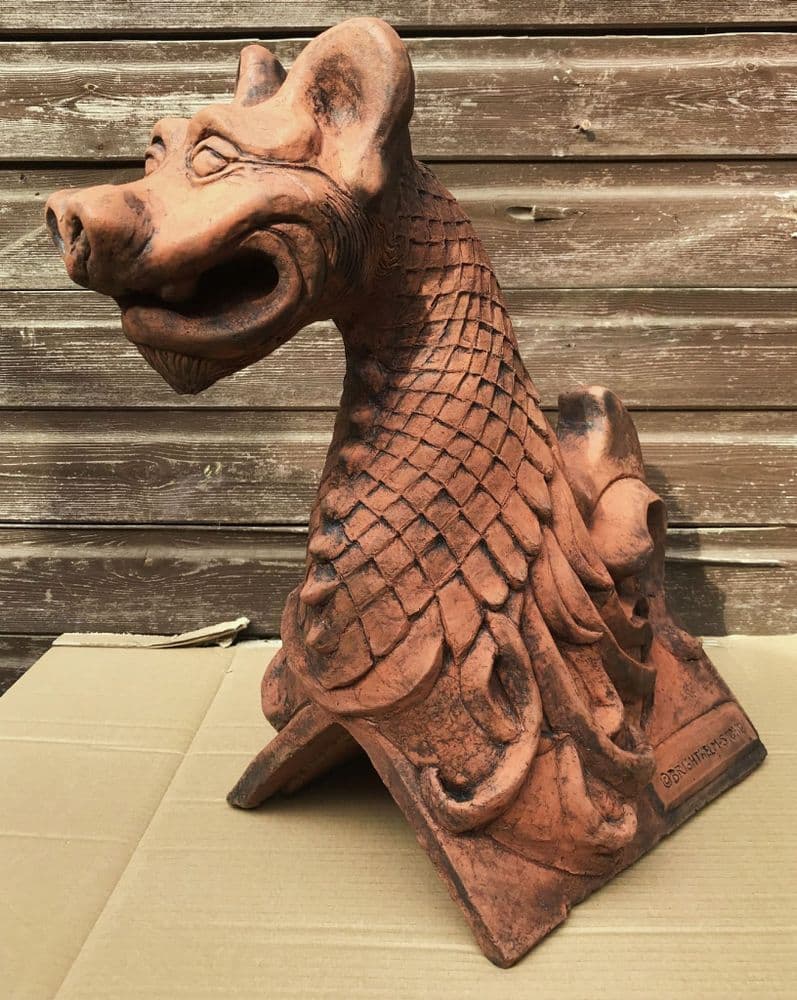 Legend Dragon roof finial 100 angled ridge tile
