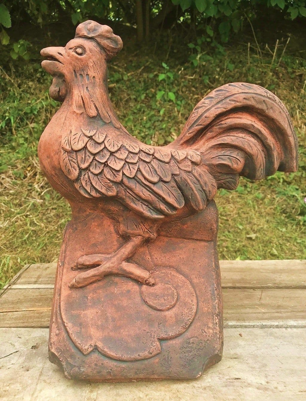 Cockerel Chicken roof finial angled ridge