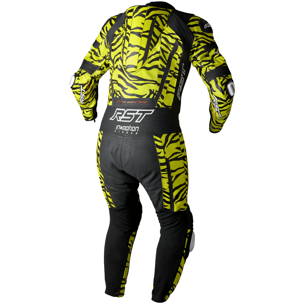 RST Pro Series Evo Airbag 1 Piece Leather Race Suit - Tiger Flo Yellow