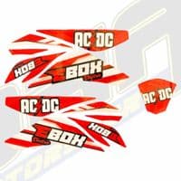 STOMP EBOX ACDC Electric Quad Graphics / Sticker Kit - RED