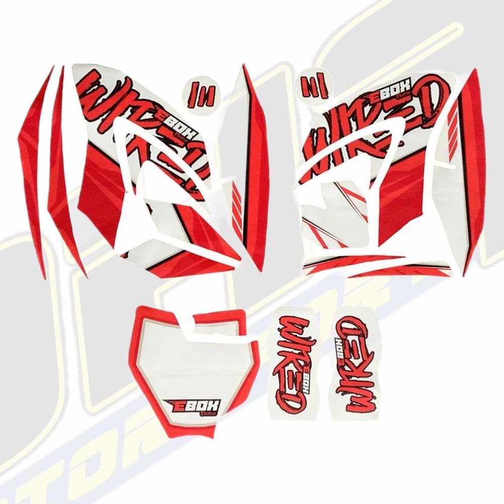 STOMP EBOX Wired Graphics / Sticker Kit - Red