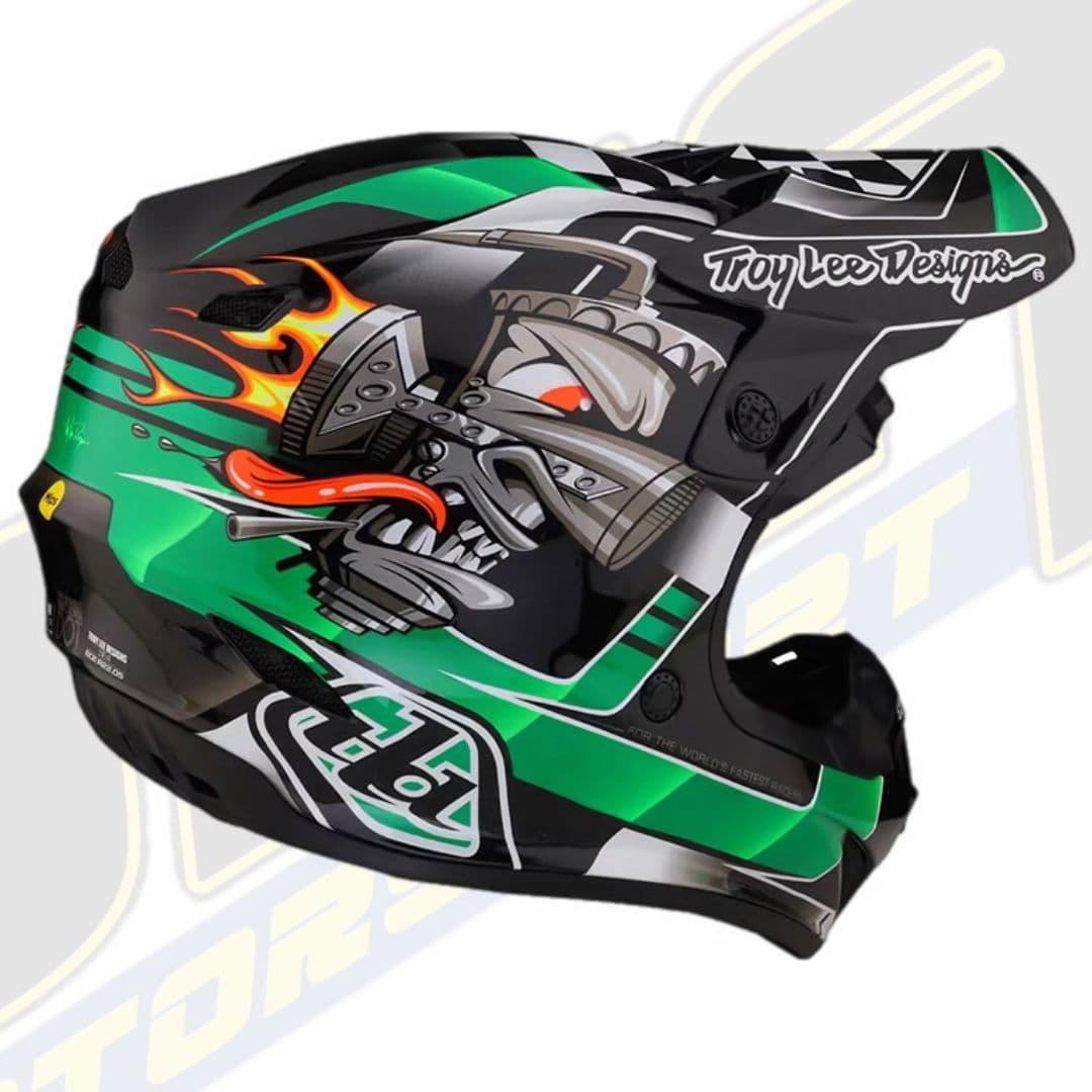 Troy Lee Designs TLD SE4 Motocross MX Helmet - CARB GREEN