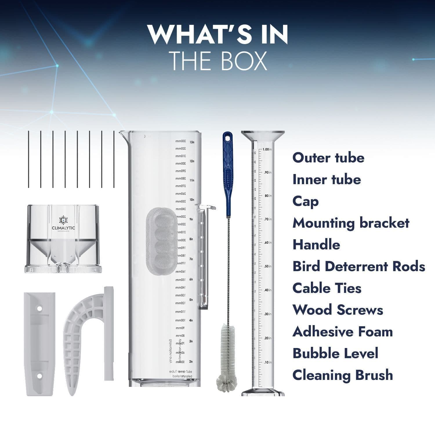Climalytic Tropo Precipitation/Rain Gauge CoCoRaHS Metric & Imperial ...
