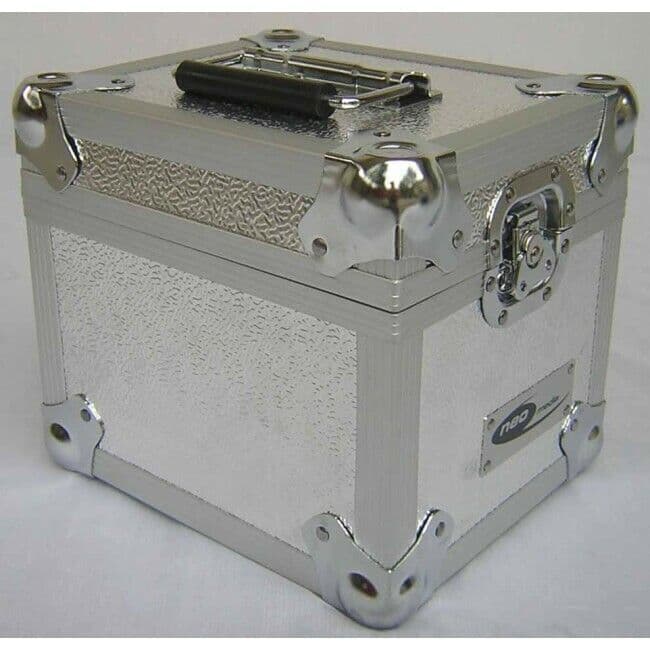 100 x 7" Capacity Vinyl Record Flight-Case Silver Box Detachable Lid ...