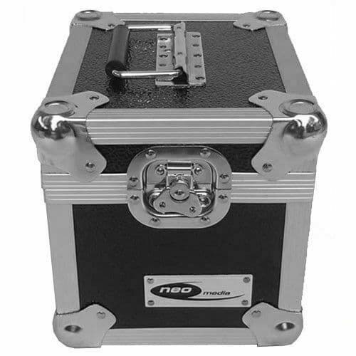 7" x 100 Vinyl Record Flight-Case Black Box Detachable Lid Lockable Tough