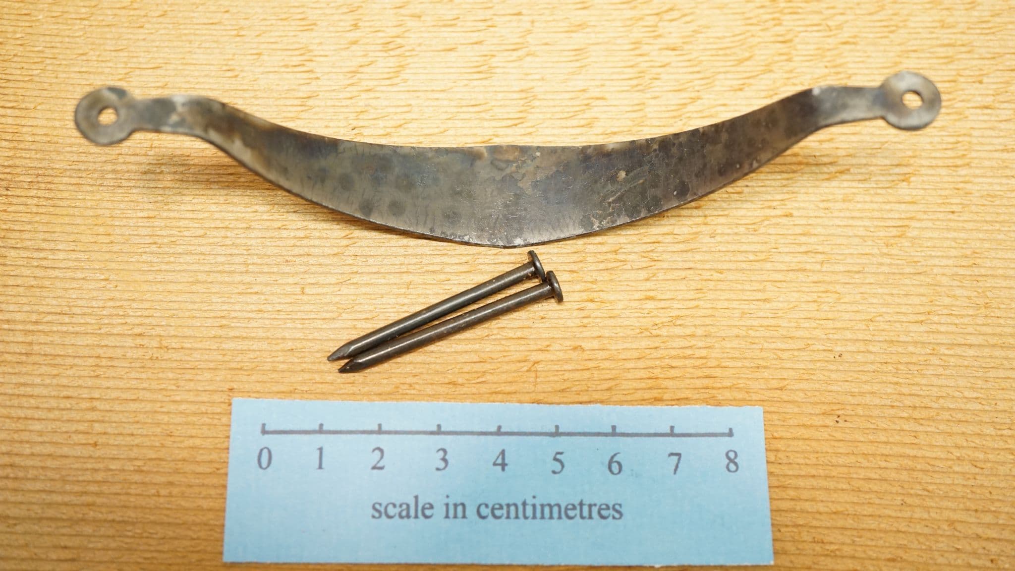 Anglo-Saxon fixed box handle and nails Kingston Down terminal style