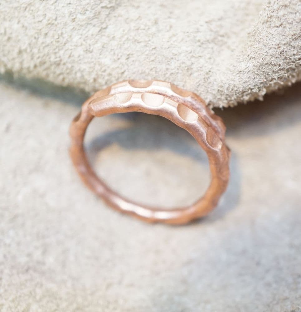 Anglo-Saxon indented copper finger ring worthy park find