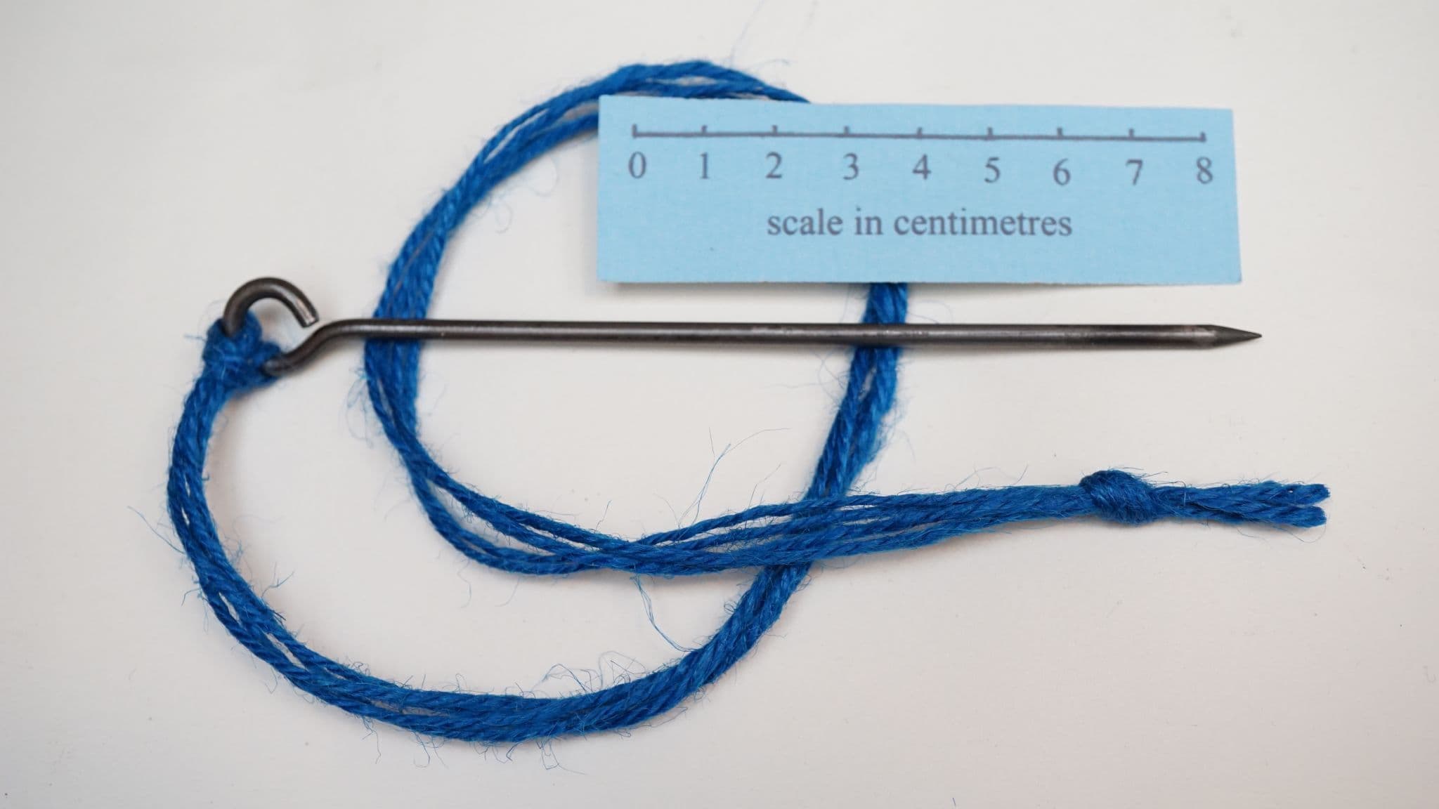 Anglo-Saxon steel cloak pin Blacknall Field Grave 93 with string