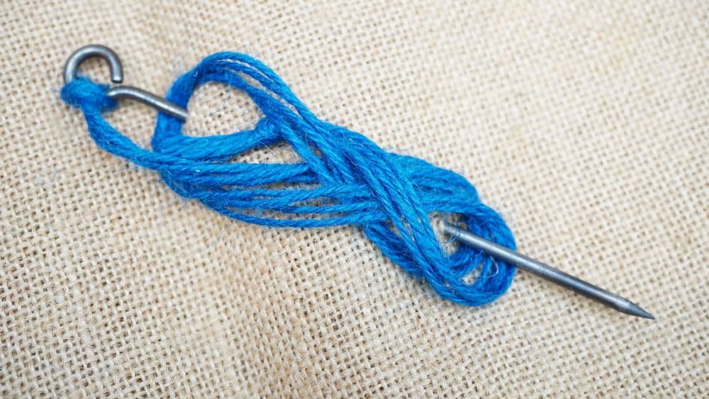 Anglo-Saxon steel cloak pin Blacknall Field Grave 93 with string