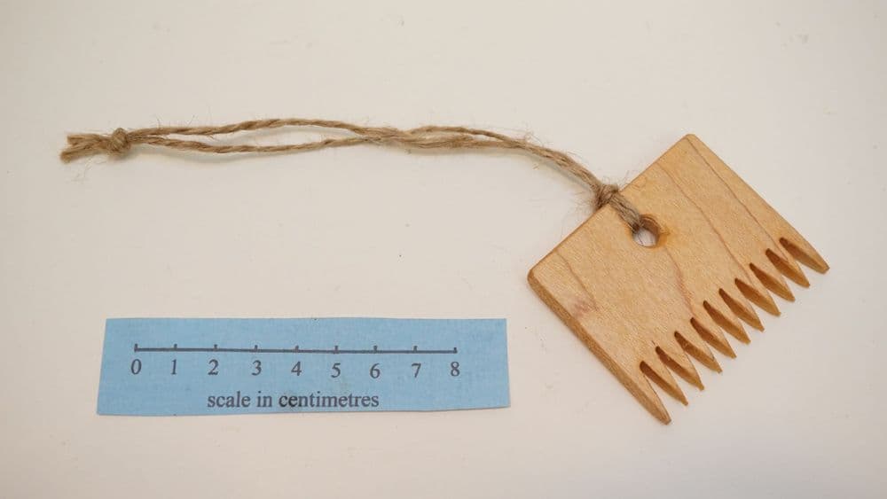 Anglo-Saxon wooden weaving comb abingdon find rectangular last one
