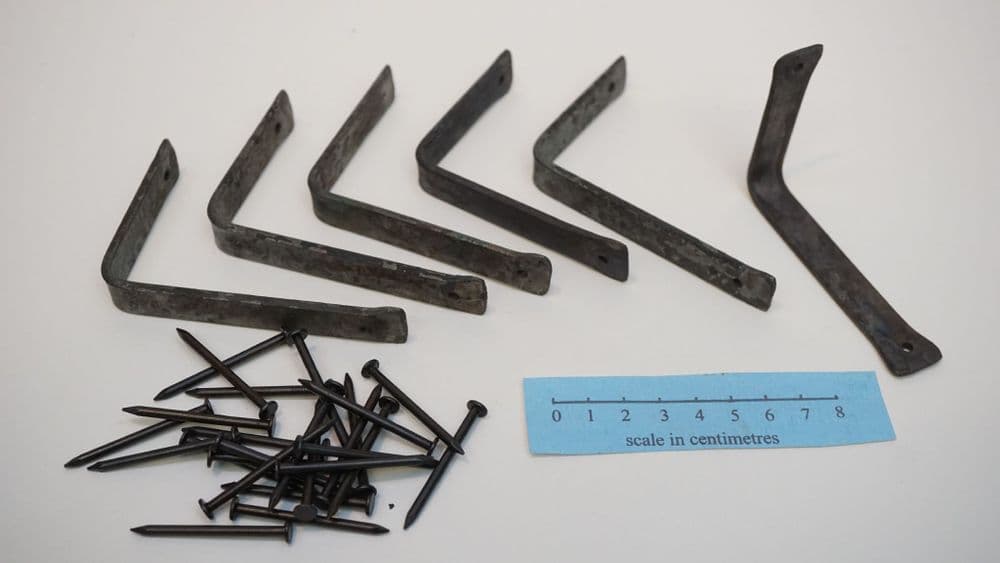forged steel box or chest corner brackets 13mm wide 2" and 3" unequal arm