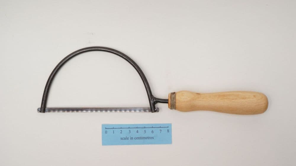 medieval style 6" hooped frame saw with modern cutting edge beech wood ...