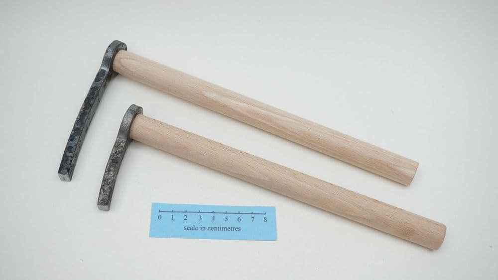 medieval style non ferrous metalworkers hammers
