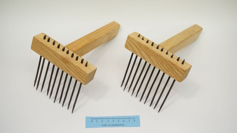 one pair of hand forged viking wool combs from Aurland in Norway